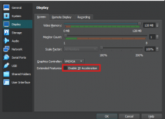 VirtualBox 3D Acceleration Issue - School of Computer Science
