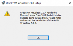 VirtualBox Visual C++ Redistributable Error - School of Computer Science