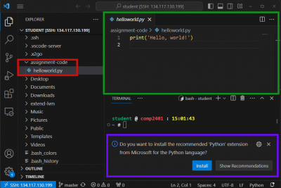 vscode: Remote Access and Code Editing - School of Computer Science