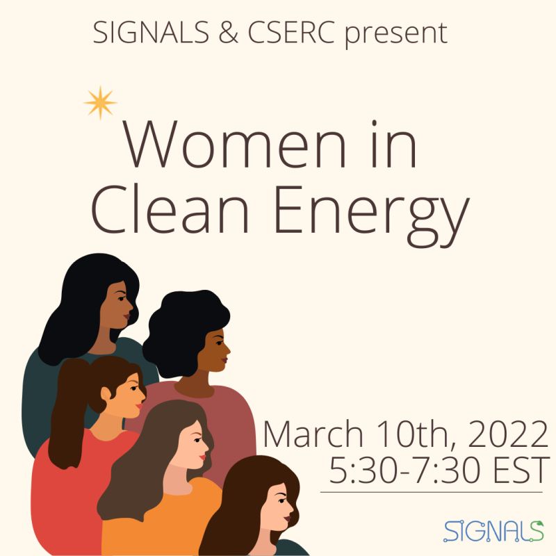 Women in Clean Energy Event this Thursday, March 10th! - SIGNALS