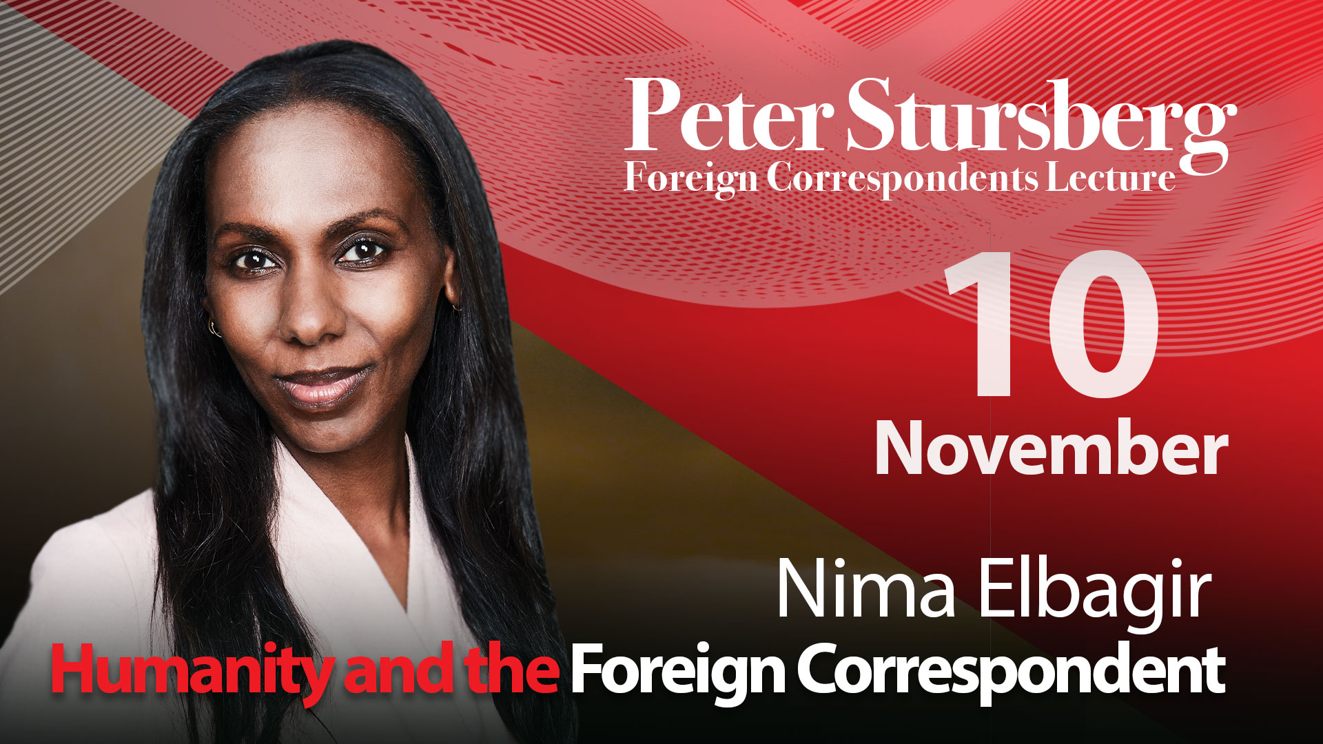 Correspondent Nima Elbagir will deliver the 2021 Stursberg Lecture ...