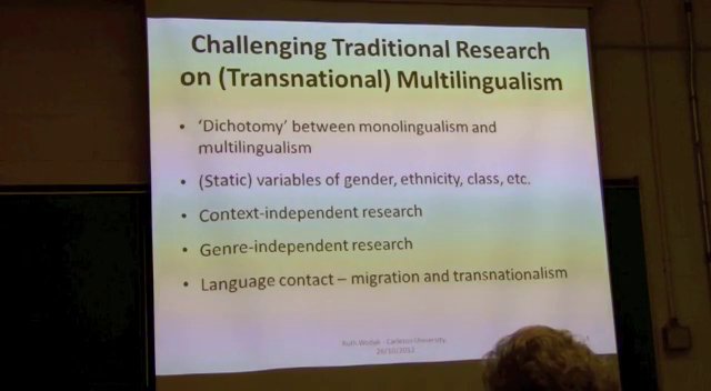 Speaker Series: Dr. Ruth Wodak (Integrating...) - School of Linguistics ...
