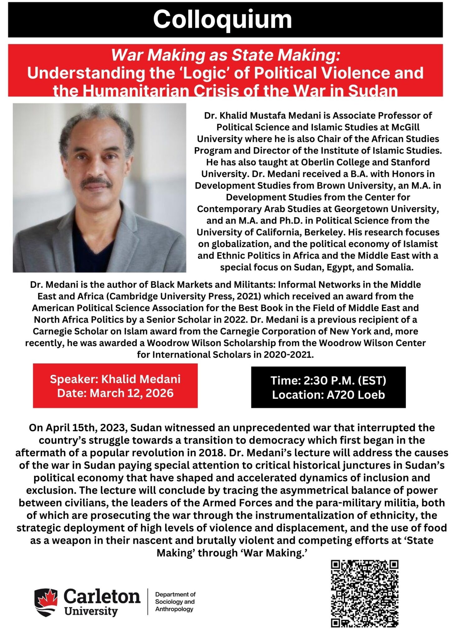 Colloquium: War Making as State Making - Understanding the 'Logic' of ...