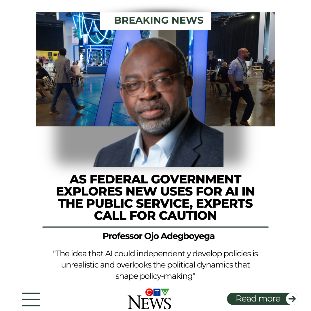 SPPA Professor Adegboyega Ojo in the News! - School of Public Policy ...