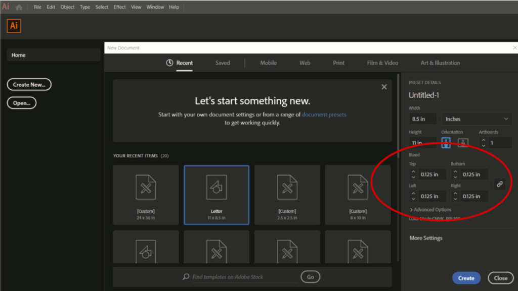 How to Set Up Your Document Bleed Settings | The Print Shop | Blog