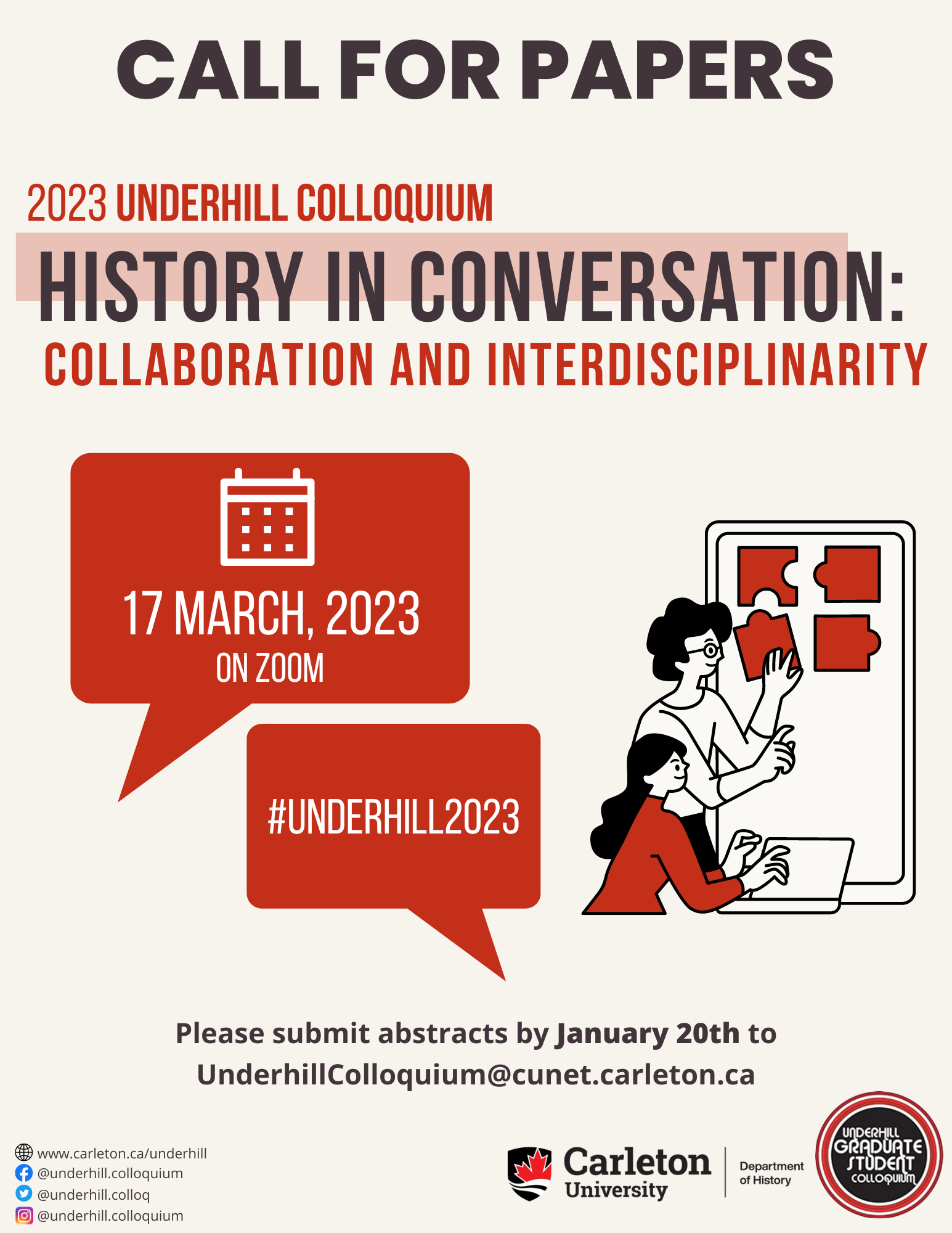 2023 Call for Papers Announced! - Underhill Graduate Student Colloquium